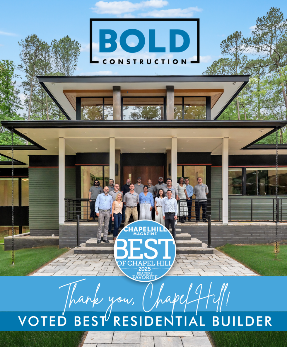 BOLD Construction Named Best of Chapel Hill 2025